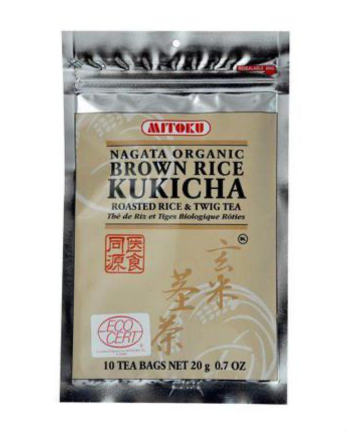MITOKU Organic Japanese Kukicha Twig Tea with Brown Rice - Teabags ...