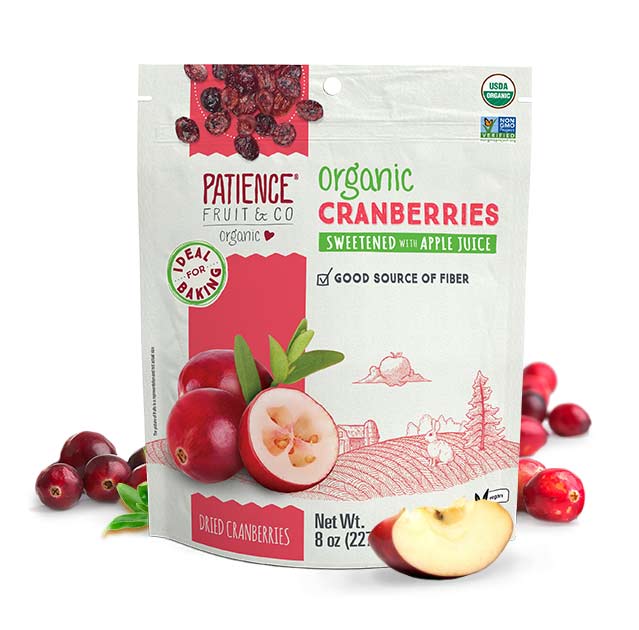 Patience Fruit & Co. Organic Dried Cranberries Sweetened with Fruit Ju ...